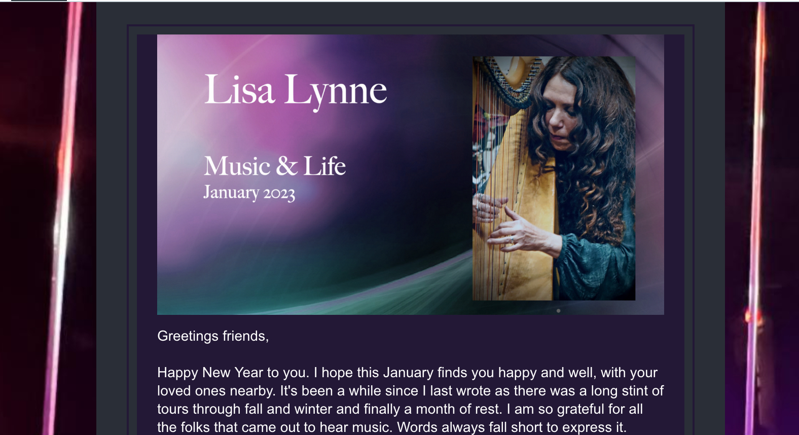 January 2023 Newsletter – Lisa Lynne Music